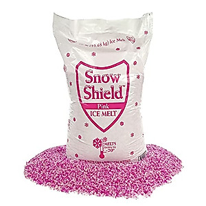 Pink Snow Shield Ice Melt (50 LBS) - A Pet Safe Ice Melt That is Effective Below Zero Degrees and is Safe for Our Children, Our Pets and Our Earth