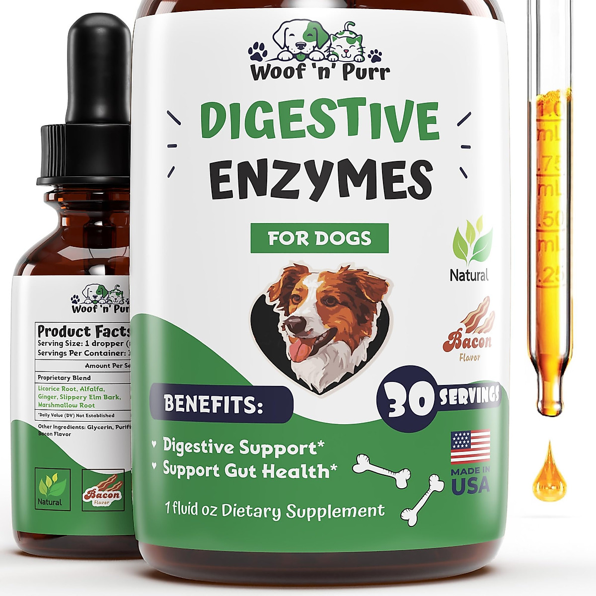 Digestive Enzymes for Dogs - Dog Digestive Enzymes - Supports a Healthy Digestive Tract & Much More - Dog Digestive Support - Dog Enzymes - Dog Enzymes Digestive - Dog Digestive Enzyme - 1 fl oz
