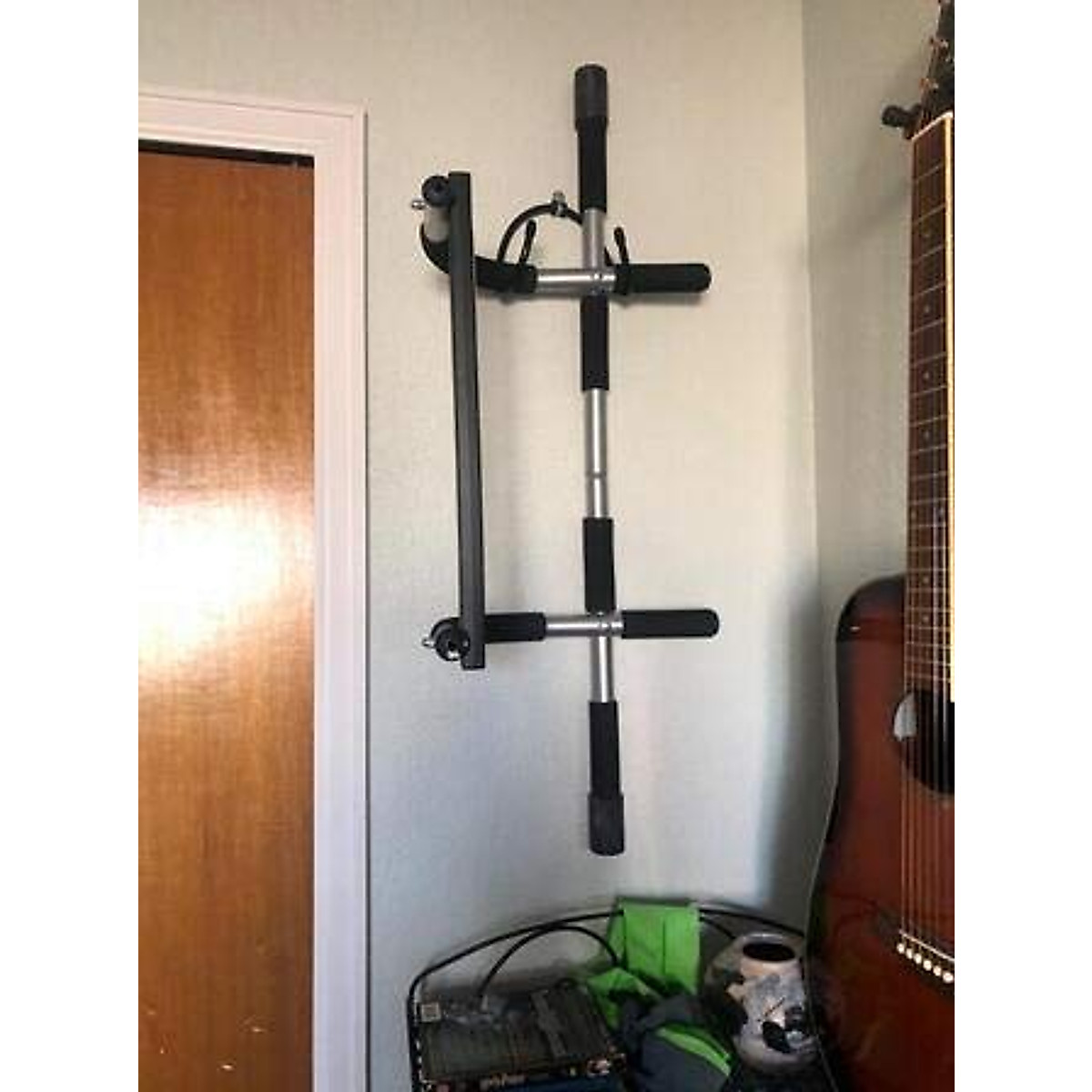 AUXPhome 3 Pack Wall Mount Foam Roller Holder and Yoga Mat Storage and Towel Rack - Flexible Adjustable Hooks - Ideal for Home, Small Studio,Fitness Class or Commercial use