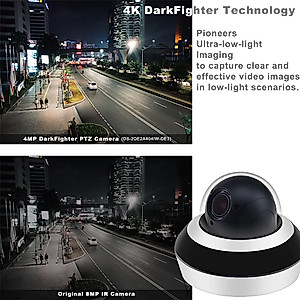 VIKVIZ 4MP PTZ IP Camera with 4X Optical Zoom 16X Digital Zoom,Ultra Low-Illumination,Audio Record,Speaker Port,66ft IR Night Vision,Built-in SD Slot,WDR Version OEM DS-2DE2A404IW-DE3
