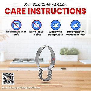 Lightbulb Cookie Cutter 4 in – Made in the USA – Foose Cookie Cutters Tin Plated Steel – Cookie Mold