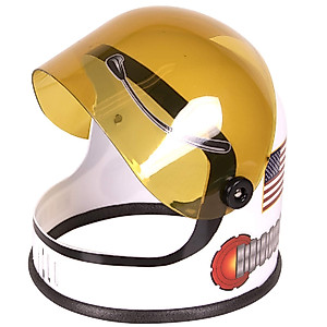 Narwhal Novelties Kids Space Helmet, Halloween Costume Helmet with Movable Visor - White, for Ages 5-12, Space Toy Helmet with Foam Padding, NASA Logo and USA Flag, Spacewalker Look