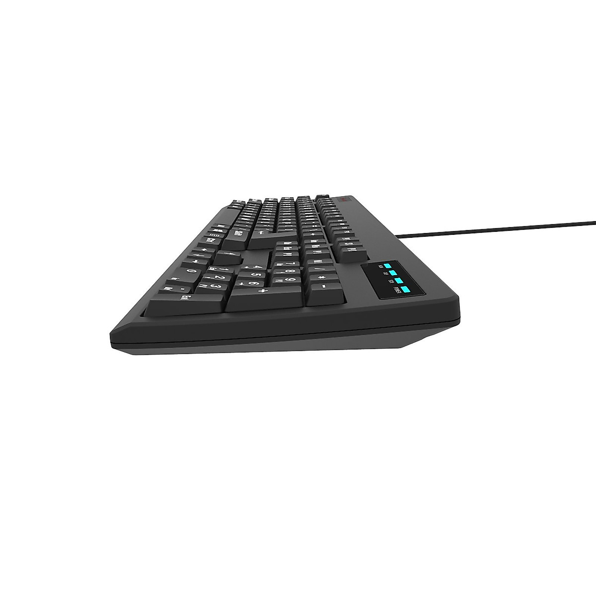 vitalASC New 104-Key Large Print USB Wired 7ft, Spill-Resistant, Sleek Black, Durable Keyboard for Laptop, Mac, TV, and Computer (Black)