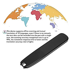 OCR Pen Scanner and Reader, 131 Language Digital Reader Pen Voice Language Translator Device with 2.99in Touch Screen, Wi Fi Real Time Book Reader Scanning Pen for Business Travel