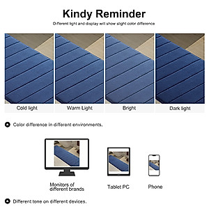 uxcell Memory Foam Bath Mat, Absorbent Runner Kitchen Rug, Soft and Comfortable Runner Floor Mat for Kitchen Bathroom Floors 16" x 47", Blue