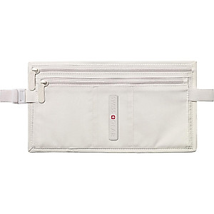 SwissGear Double-Pocket Money Belt with Adjustable Elastic Belt - Ultra Light and Durable Performance Polyester is Tear and Abrasion Resistant