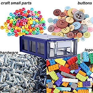 Stackable Storage Drawers Set of 20, Plastic Drawers Organizer for Small Parts Screw Craft Organizer, Mini Drawer Organizer with Dividers and Paper Labels(20 PCS, Blue)