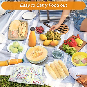 DAOZIJI Plastic Bowl Covers Elastic Reusable Fresh Keeping Bags/100ps, Plastic Food Covers Stretch Reusable, Reusable Bowl Covers for Bread Proofing, Disposable Elastic Bowl Covers for Outside