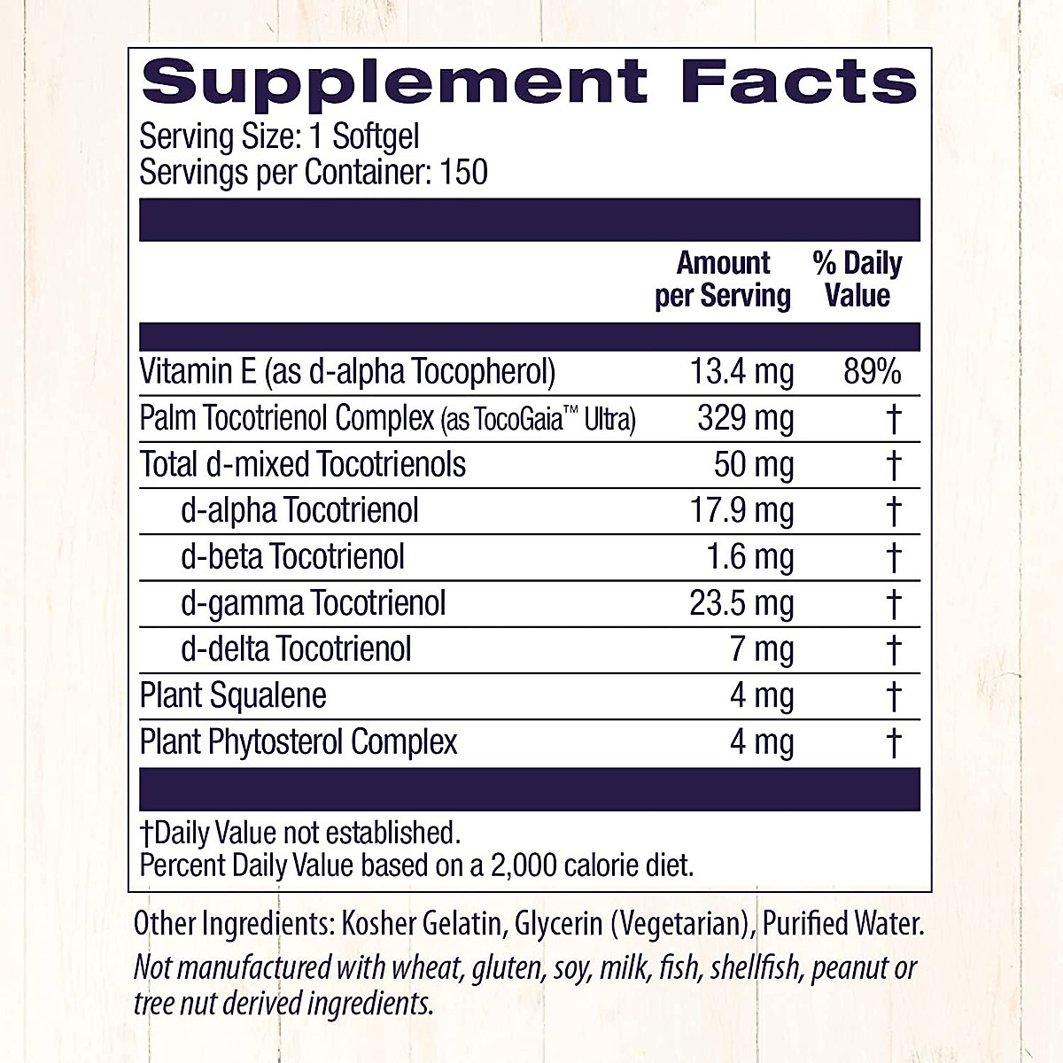 Healthy Origins Tocomin SupraBio (Tocotrienols), 50 mg - Supports Heart Health & Cardiovascular System - Tocotrienol & Vitamin E Supplement - Gluten-Free Skin Support - 150 Softgels