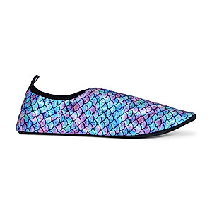 NORTY - Women's Mermaid Quick Drying Waterskins Aqua Sock Water Shoe, Green, Blue, Pink 42261-10B(M) US