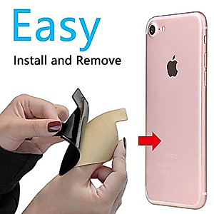 EGALO Phone Card Holder, Cell Phone Wallet, Ultra-Slim Silicone 3M Adhesive Stick-on ID Credit Card Phone Case Pouch Sleeve Pocket for Smartphones (iPhone/Android/Samsung Galaxy) - 6 Pack