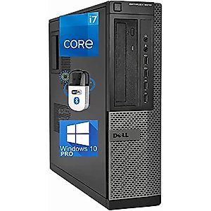 Dell Optiplex 9010 SFF Desktop Computer - Intel i7-3770 Upto 3.9GHz, AMD Radeon 1GB Graphics, 32GB RAM, 1TB SSD, DisplayPort, HDMI, DVI, DVD, Wi-Fi, Bluetooth, TDL - Windows 10 Pro (RENEWED)