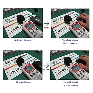 Noiseless USB Optical Gaming Computer Wheel Mouse 1600 DPI Super Quiet JNL-101K Black Silent