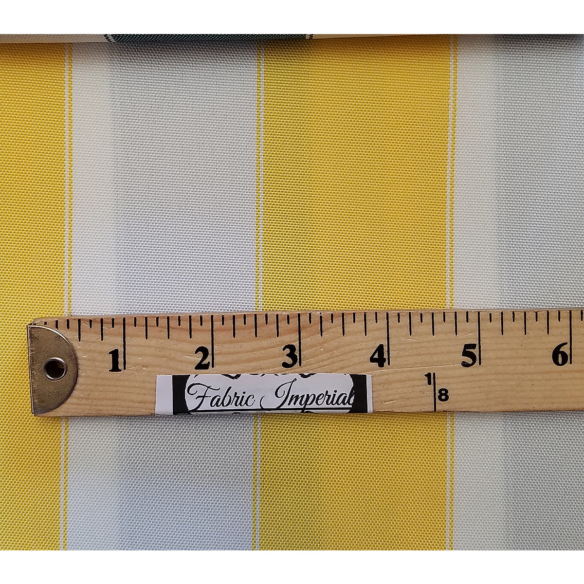 Stripe Canvas Awning Fabric, Premium Quality,Outdoor Stripe 2" Waterproof Canvas, 2 Tone, Fabric 60" 600 Denier 100% Nylon Durable 60" Wide Sold by Yard o roll by Fabric Imperial (Yellow/White)