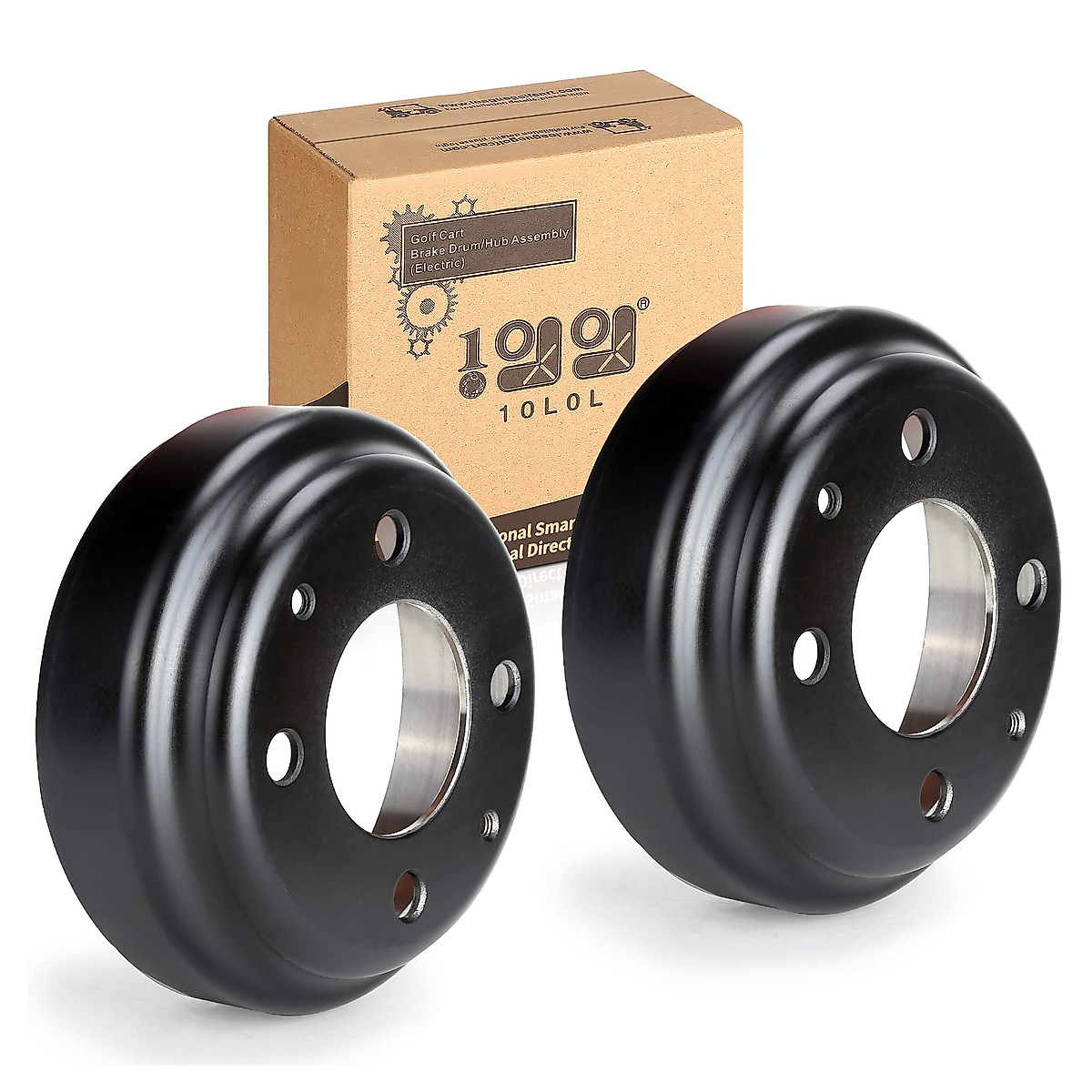 10L0L Golf Cart Brake Drum/Hub Assembly for Yamaha G1 G2 G8 G9 G11 G14 G16 G19 G22 G29 1978-Up Gas or Electric Golf Cart OEM# JU0-G6521-00-00 (2 Pack)