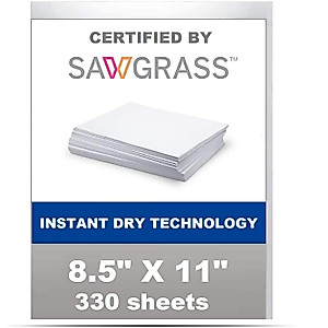 Sawgrass SG500 Sublimation Printer with Inks, 330 SHEETS SUBLIMAX Paper, 3 Rolls Tape, White