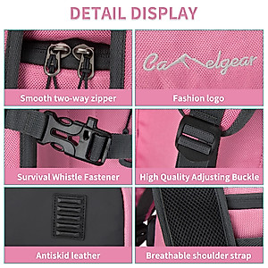 65L Ski Boot Bag-Pink 1680D Nylon Waterproof Ski Boot Backpack For Women Kids, Men Large Durable Travel Camping Hiking Backpack, Snowboard Bag For Ski Helmet, Goggles, Gloves, Jackets, Water Bottles