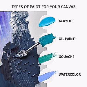 PIXY CANVAS Value Pack of 3 Stretched Canvas 24x36 inch, 3/4 (0.75) inch deep for Your Paintings/Artwrok/Wall Art/Wall Decor (Pack of 3 Canvas, 24 x 36 inch, Landscape)