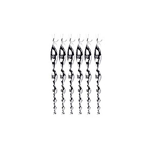 Home-X Bird Repellent Reflective Scare Rods-Ornaments, Outdoor Hawk and Duck Deterrent, Ornamental Spiral Deterrent Control Device-11 (6-Pack)