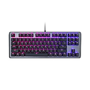 Cooler Master CK530 Tenkeyless Gaming Mechanical Keyboard with Red Switches, RGB backlighting, On-the-fly CONTROLS, and Aluminum Top Plate