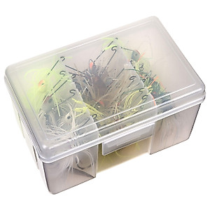 Flambeau Outdoors 00330 Medium Spinnerbait Box, Fishing Bait and Lure Organizer, Clear