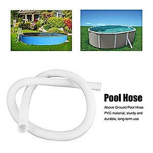 1.5m Swimming Pool Replacement Hose Filter Pump Hose with Buckles Clamps Parts for Garden Patio Above Ground Swimming Pools
