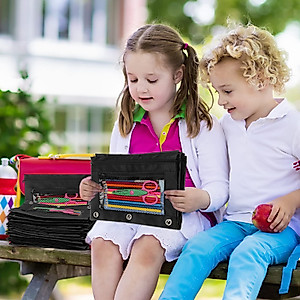 Tinlade 100 Pcs 3 Ring Binder Pencil Pouches Zipper Pouches Case with Mesh Window Ring Binder Pencil Bags Case for Christian Charity Donation Supplies