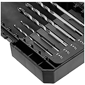 Amazon Brand - Denali Masonry Drill Bit Set, 10-Piece