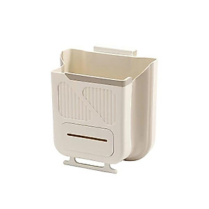 enttgo Kitchen Trash can Folding Household Cabinet Door Wall-mounted厨房垃圾桶折叠家用橱柜门壁挂式拉圾收纳桶伸缩车载垃圾筒专用 Kitchen Accessories