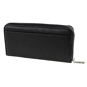 Kate Spade New York glitter on large continental wallet in black/silver
