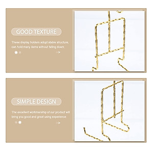 Zerodeko Desktop Stand 2pcs Tea Cup and Saucer Display Stand Holder Rack Teacup Easel Metal Cup Saucer Holder Display Shelf for China Coffee Mug Organizer Wire Gold A Octopus Mug Holder