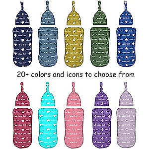 Darabit Personalized Baby Blankets for Baby Girl Boy - Personalized Baby Swaddle Blanket and Hat with Name Custom Blanket Personalized Baby Gifts Custom Newborn Gifts