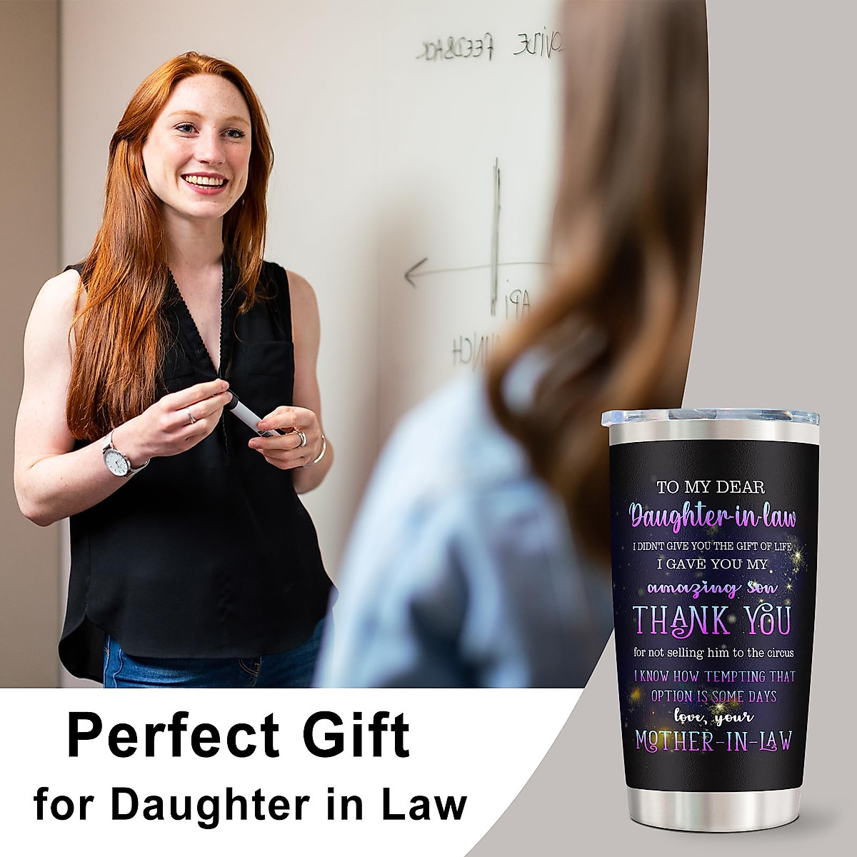 Daughter in Law Gifts, Best Daughter in Law Birthday Gifts, to My Daughter in Law Gifts Ideas, Gifts for Daughter in Law Coffee Tumbler Mug 20oz(1 PC)