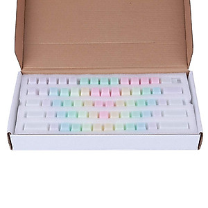 HMANE 109 Keys POM Jelly Keycaps Set, Rainbow Blank Doubleshot Translucent OEM Profile Mechanical Gaming Keyboard Keycaps for 60ï¼…/87 TKL/104/108 Cherry MX Switches