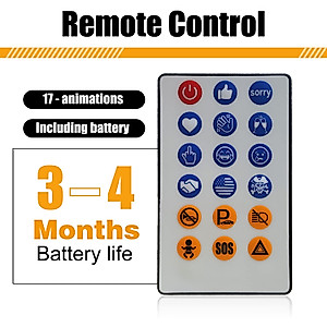 Funny Car Accessory, Cartaoo Upgrade Back Window LED Display Light, 17 Funny Emoticons - Give The Birds & Wave to Drivers, Truck Accessories, Cool Car Gadgets & Road Rage Sign