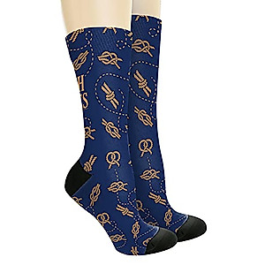ThisWear Sailing Gifts For Women Life Is Full Of Tough Choices Sailing Knots 1-Pair Novelty Crew Socks