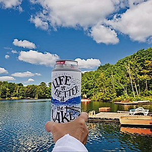 Biddlebee Skinny Can Cooler for Slim Beer & Hard Seltzer | 12oz Double Wall Vacuum Insulated Drink Holder | Beach Gifts for Women | Gifts for Best Friend, Birthday Gift, Girls Trip & Vacation