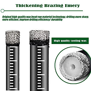 JOERIC 9 PCS Black Dry Diamond Drill Bits Set, Hex Shank Diamond Hole Saw Kit with Storage Bottle, for Granite Marble Tile Ceramic Stone Glass Hard Materials (Not for Wood) with Size 3/16'' to 5/8''