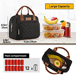 Buringer HOMESPON Lunch Bag for Woman Man Insulated Lunch Box Tote Bag for Work Picnic School or Travel