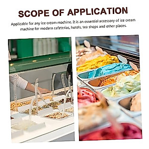 KONTONTY Ice Cream Machine Latch Shop Supplies Portable Ice Cream Maker Parts Ice Cream Grip Multipurpose Hook up Soft Serve Ice Cream Machine Accessories Silver Stainless Steel Ice Cream