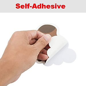 Bluecell 15-Pairs Cartoon Animals Guide Self-Adhesive Footprints Stickers Floor Decals for Room Party Nursery Floor Stairs Decor (Bear (Brown))