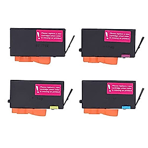 Fafeicy Ink Cartridge,4 Color Refill Cartridge Replacement Desktop Photo Printers for Officejet