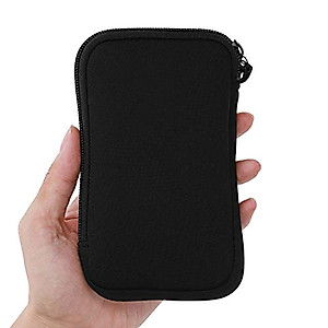 kwmobile Carrying Case Compatible with Nintendo 3DS XL - Neoprene Console Pouch with Zipper - Black