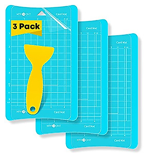 HTVRONT Card Mat for Cricut Joy - 3 Pack 4.5"x6.5" Card Mat, Durable Sticky & Reusabe Card Mats for Cricut Joy, Sticky Blue Card Mat Replacement Accessories for Cricut Joy