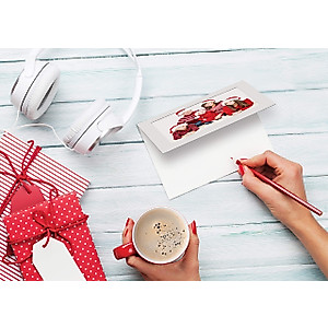 Better Office Products Photo Frame Note Cards for 4" x 6" Photos, 50 Pack, Photo Inserts with Envelopes (White, 50 Pack)