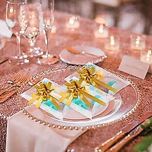 ISKYBOB 50 Pieces Plastic Pillow Box Mini Gift Candy Treat Transparent Packing Boxes Party Favors