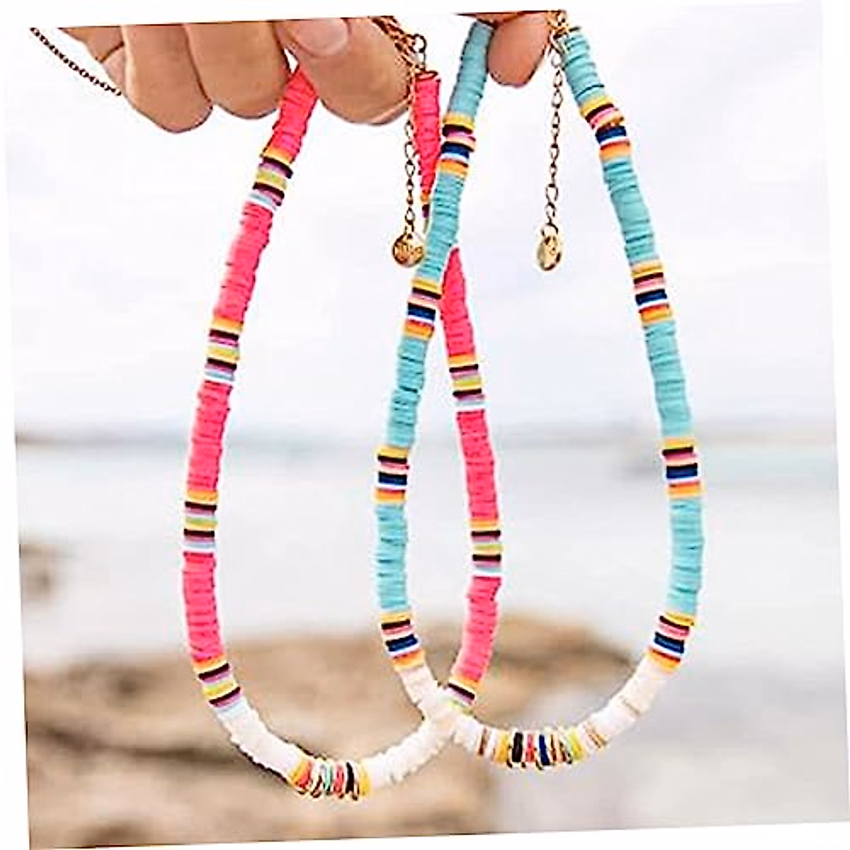 EXCEART 1 Set Black Stone Beads Colorful Clay Beads DIY Jewelry Making Set Arts and Crafts Kit Adult Craft Kits Fashion Necklace Bracelet Beads Girls Bracelet Making Kit Bracelet Maker Kit