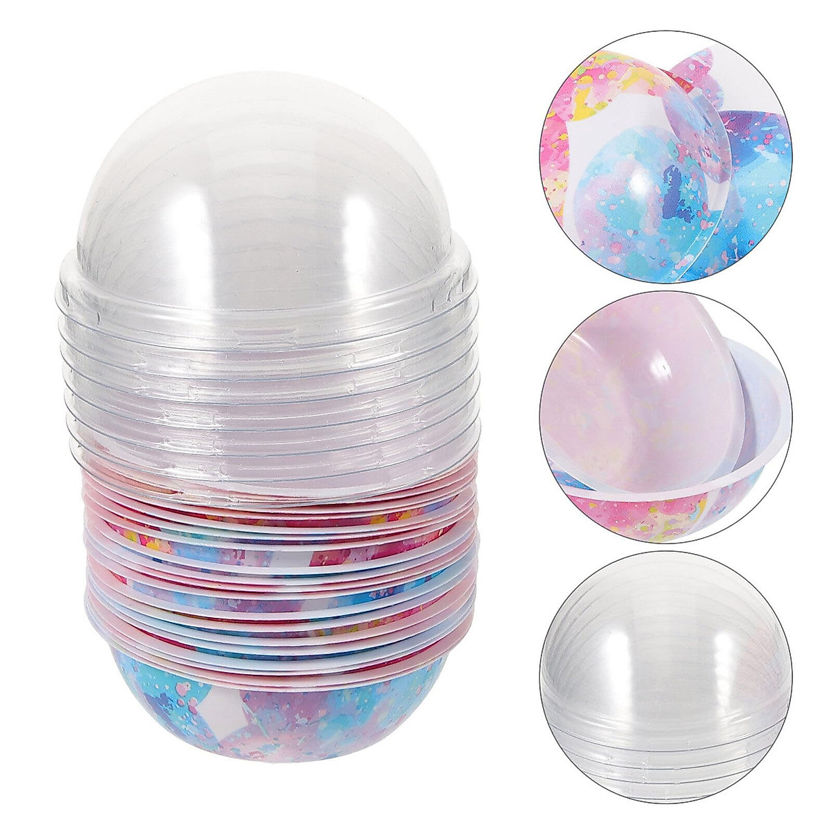 50pcs Box Muffins Cake Container with Lids Mini Cupcake Containers Moon Cake Containers Individual Cupcake Containers Cake Carrier Single The Pet Plastic Boxes