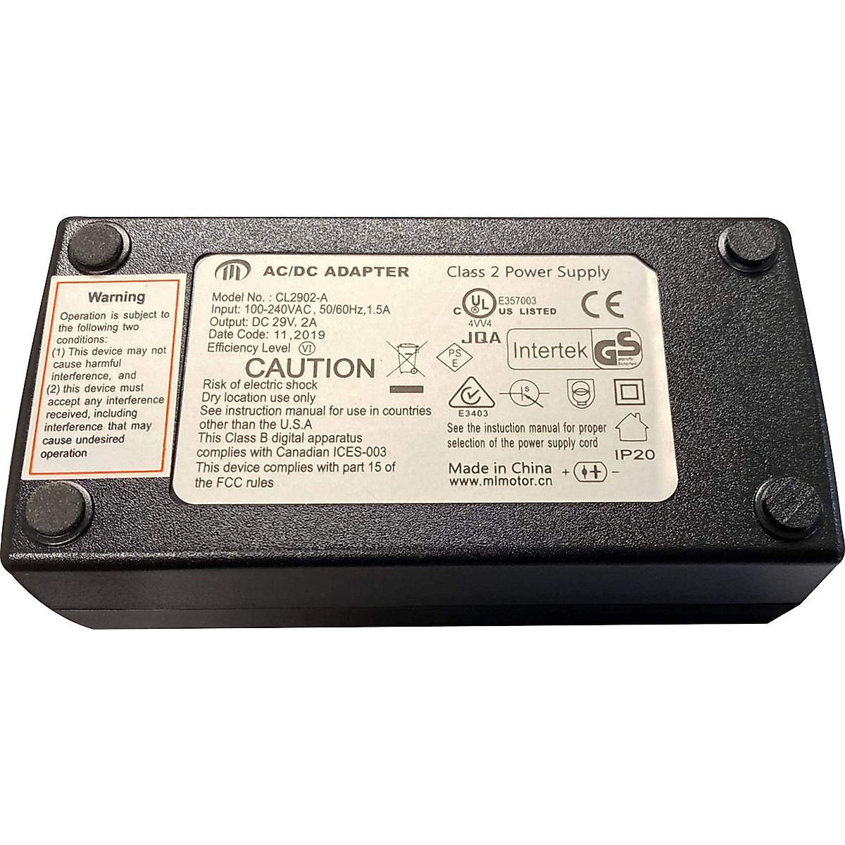 Mulin Power Recliner Power Supply Transformer MLTR002 CL2902-A 29V 2A Universal AC Adapter with a Wall Cord Included for Sofa Lift Chair Couch Massage Seat Bed