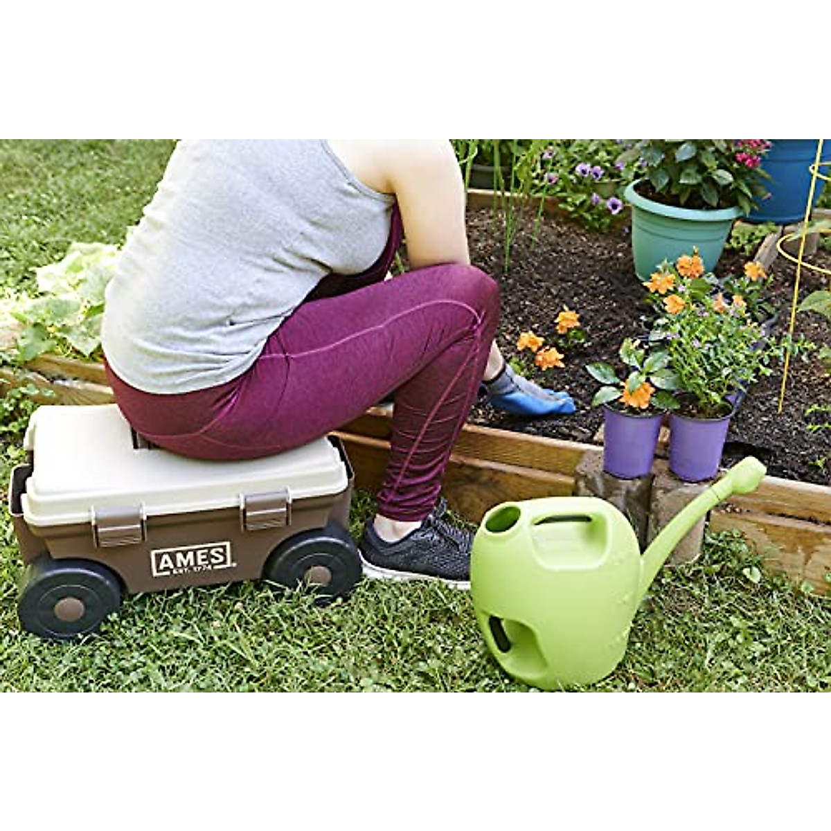 AMES 20213200 Rolling Lawn & Garden Storage Cart